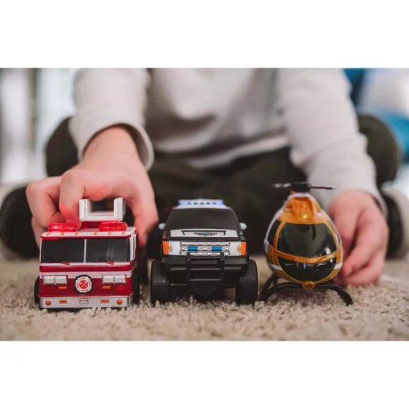Sunny Days | Toys | Maxx Action Fire Rescue Vehicle Toy Set Police Car ...